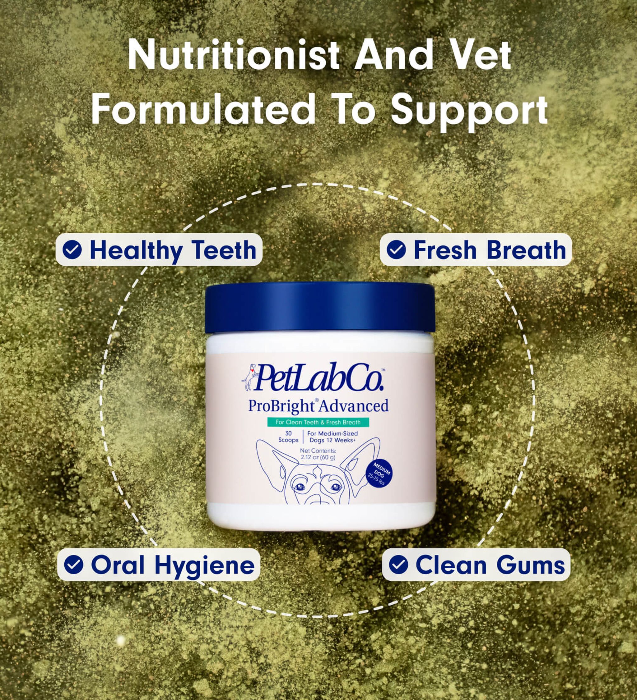 PetLab Co. ProBright Advanced – Probiotic Dog Dental Powder
