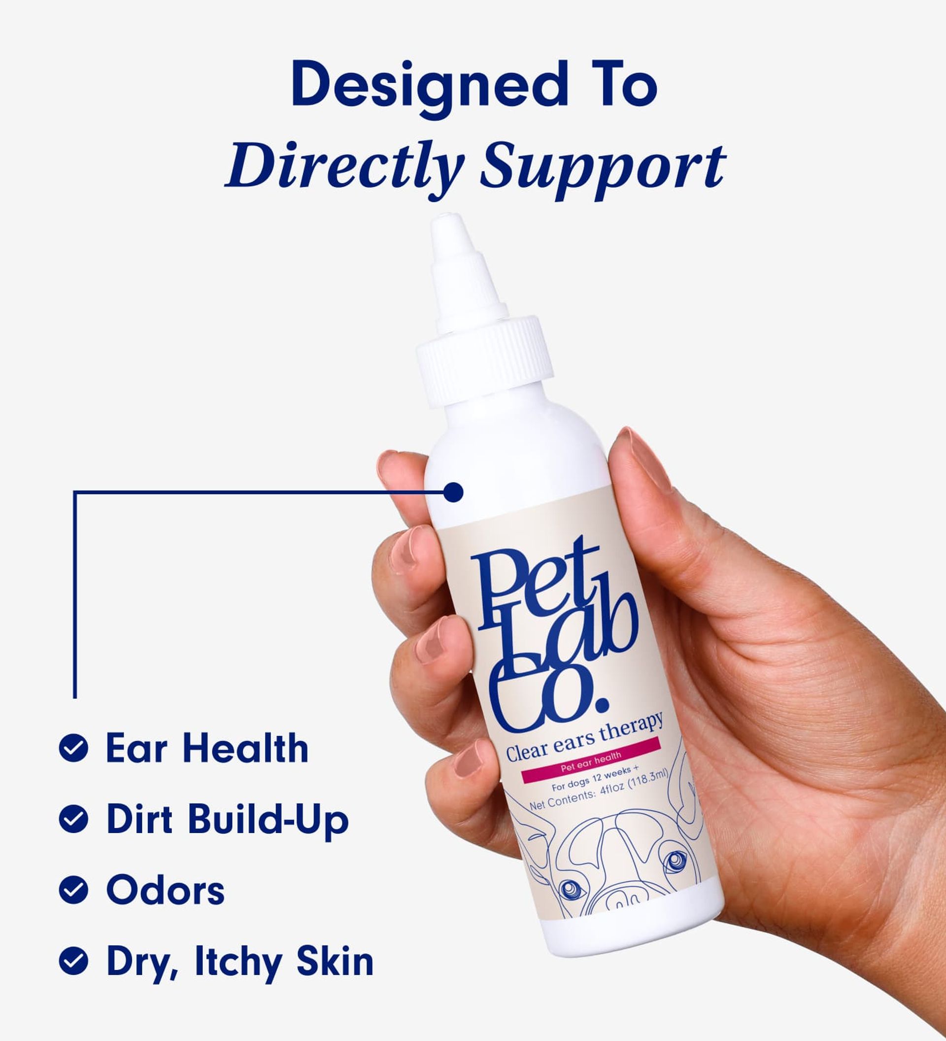 PetLab Co. Dog Ear Cleaner – Clear Ears Therapy Ear Wash