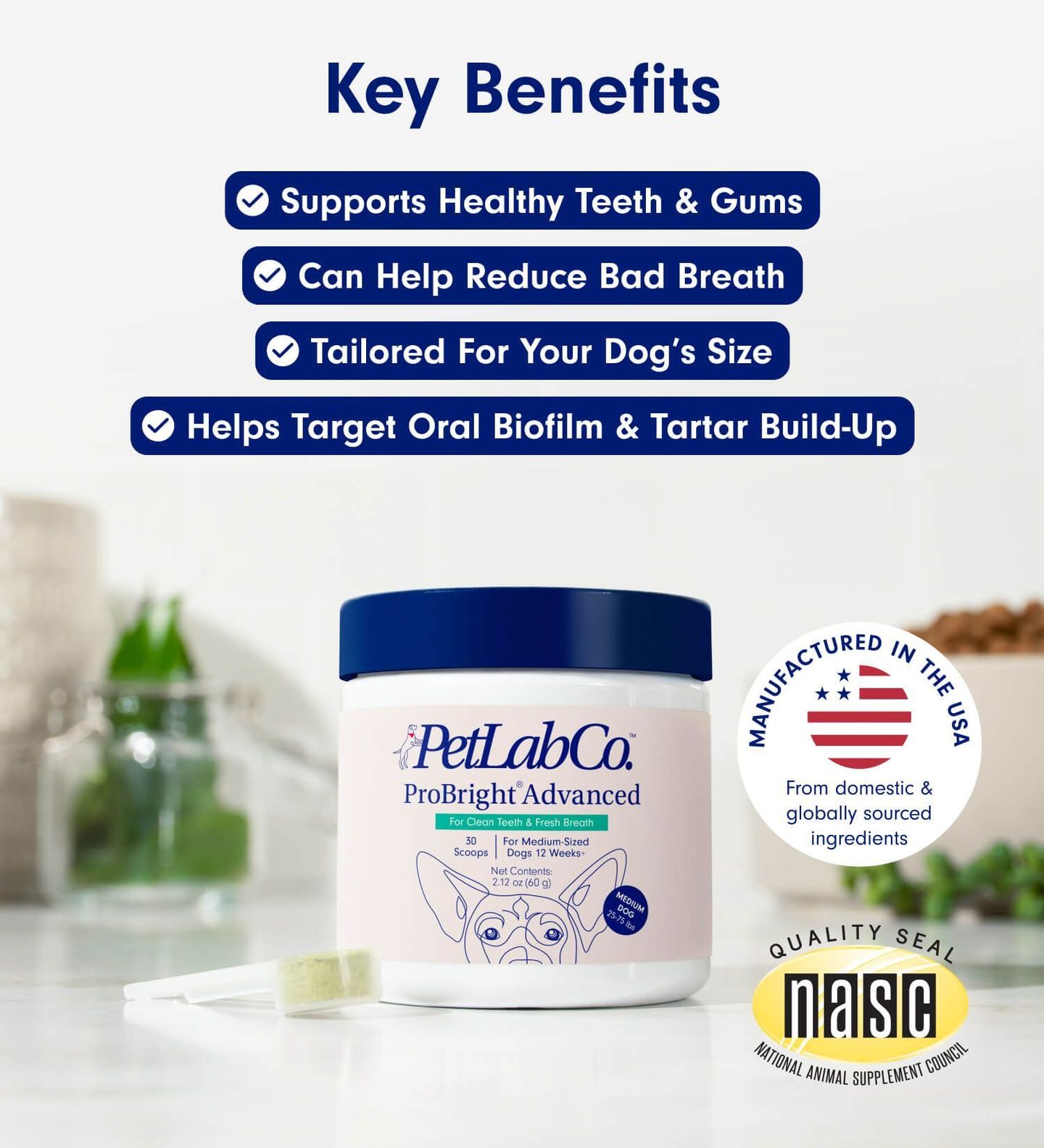 PetLab Co. ProBright Advanced – Probiotic Dog Dental Powder