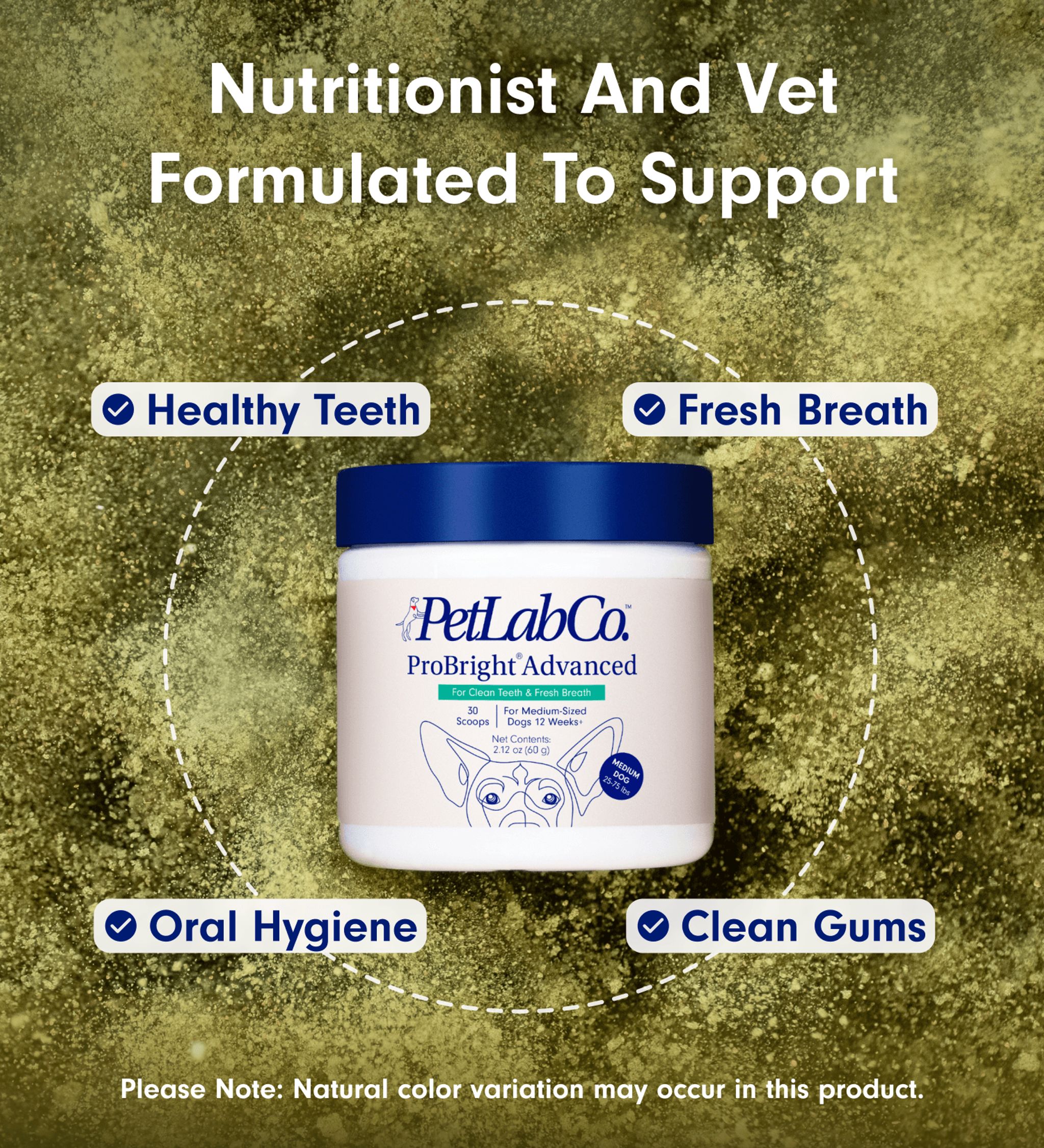 PetLab Co. ProBright Advanced – Probiotic Dog Dental Powder