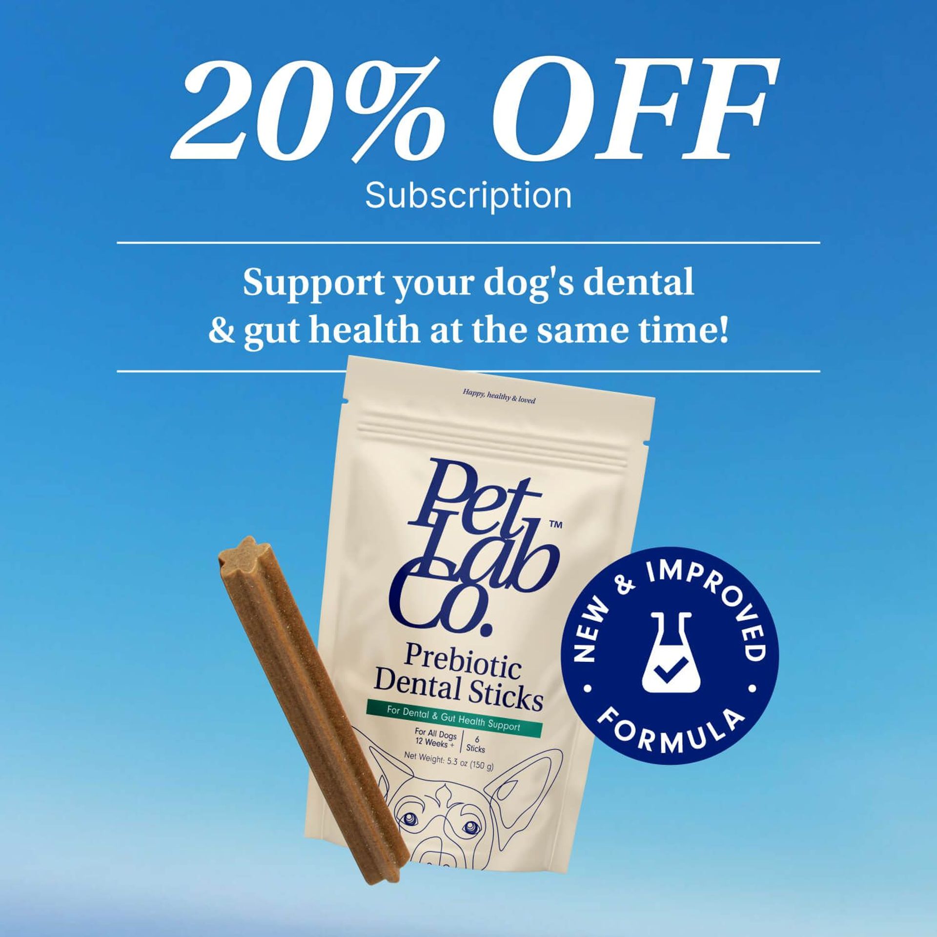 PetLab Co. Dental Sticks for Dogs – Prebiotic Dental Chews