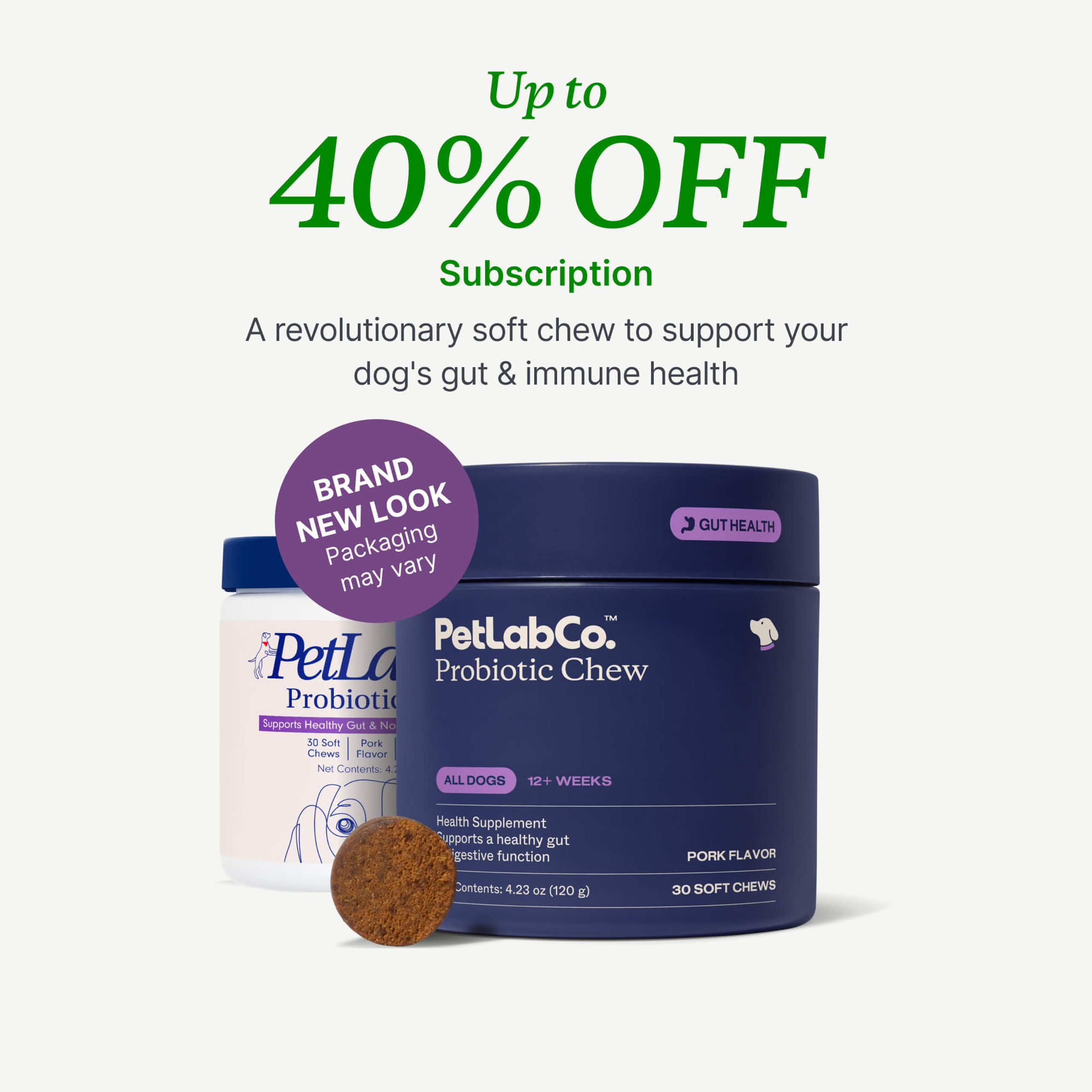 PetLabCo. Probiotics for Dogs – Soft Chews for Gut Health